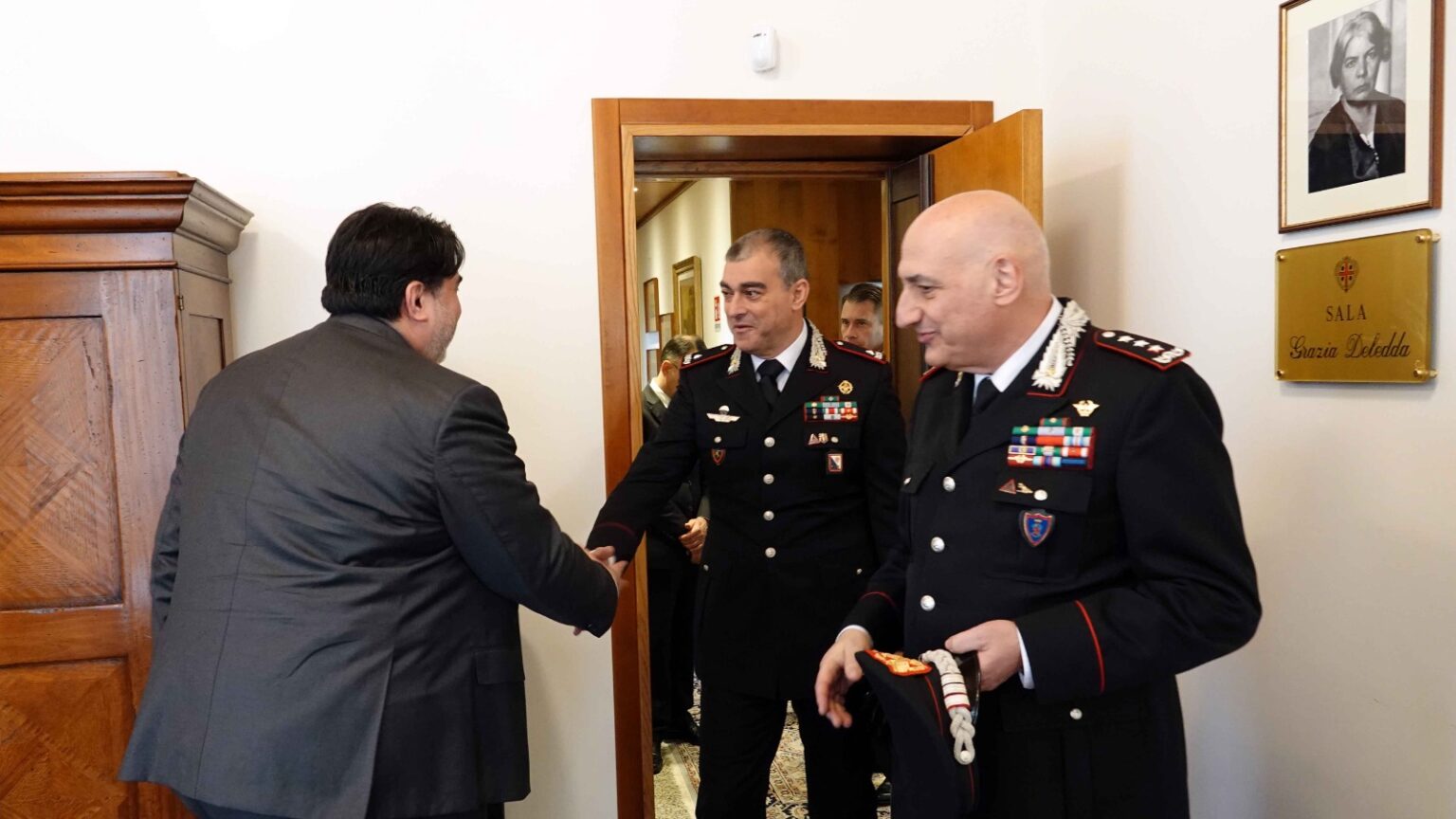 Il presidente della Regione Christian Solinas ha ricevuto a Villa ...