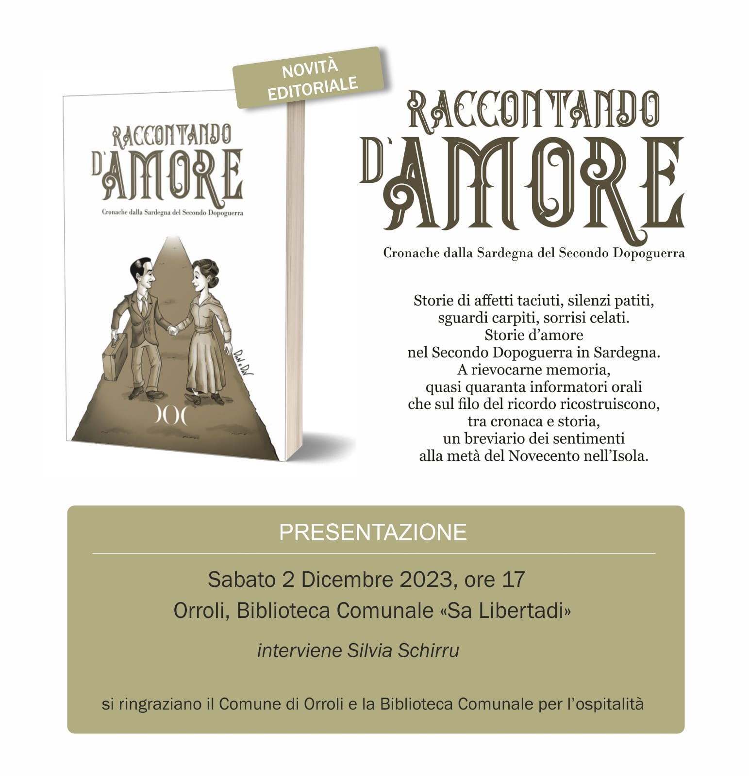 Sabato 2 dicembre, a Orroli, verrà presentato il libro "Raccontando d ...